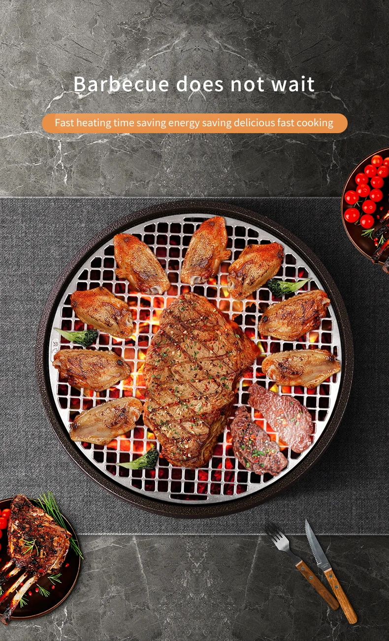 Gather Smoke Samgyupsal Bbq Grill Low Oil And Healthy Commercial Barbecue Double Usage Barbecue ...