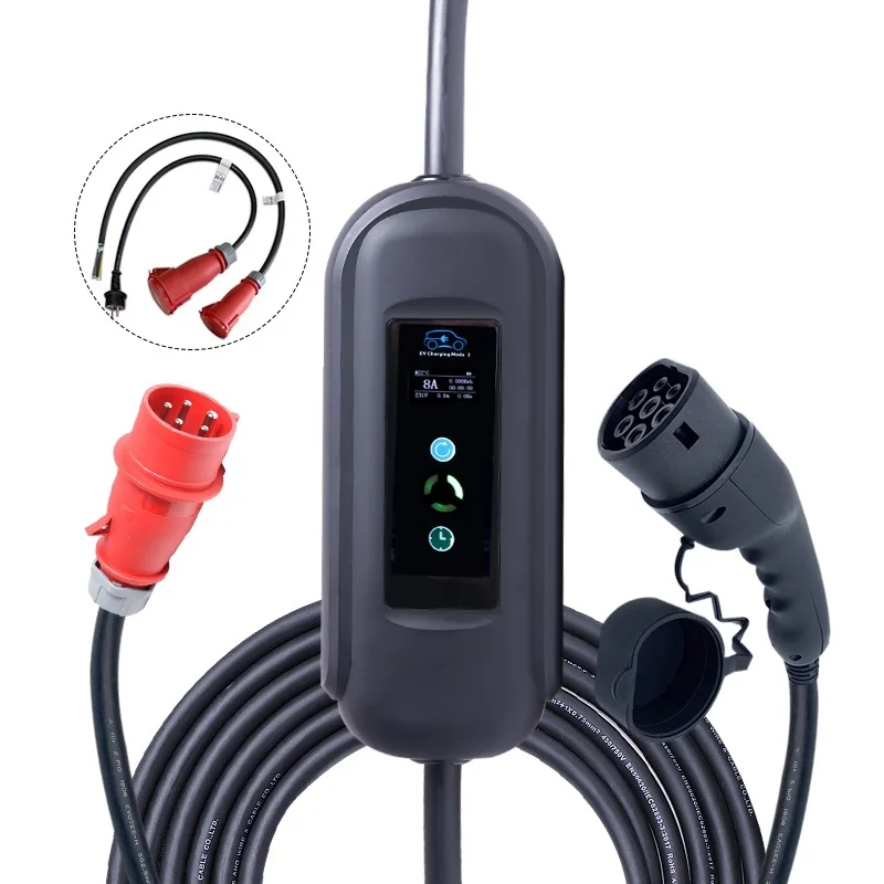 Level 2 Portable 11kw Ev Charger 16a 3 Phase 380vac For Home Fast ...