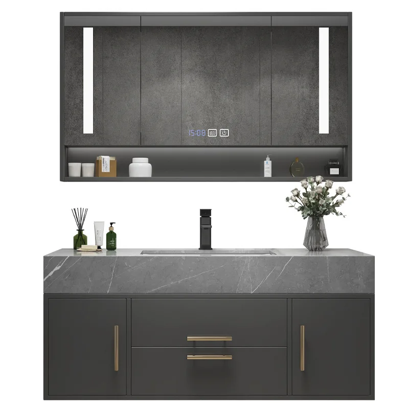 100cm White Quality Modern Wash Basin With Smart Waterproof Mirror ...