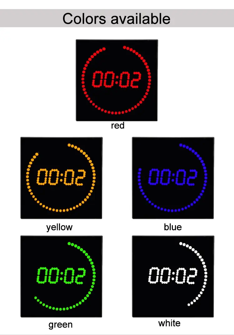 CHEETIE CP100 Red LED Wall Clock - Digital Time Display with Elapsed ...