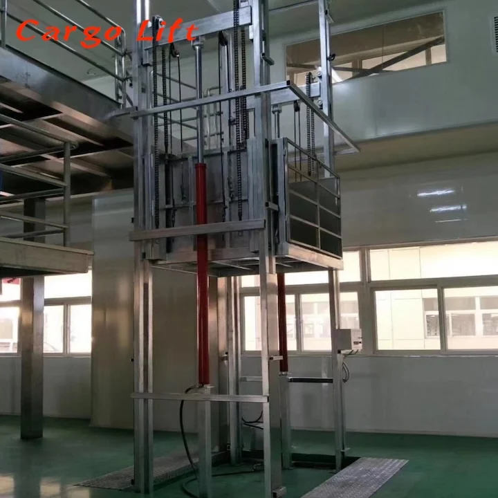Alibaba.com: Wall Mounted Industrial Cargo Lift, Hydraulic Double Guide ...
