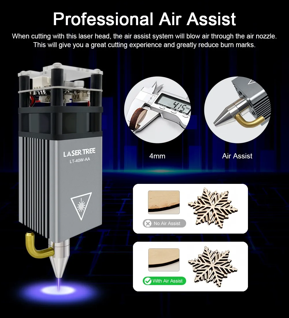 Laser Tree 40w Diode Laser Module For Wood Cutting & Engraving Tool Odm