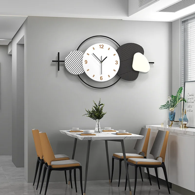 Niseven Large Simple Black And White Wall Clock Creative Fashion Nordic ...