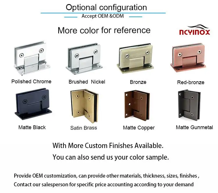 Durable Stainless Steel Shower Hinges for Modern Bathrooms