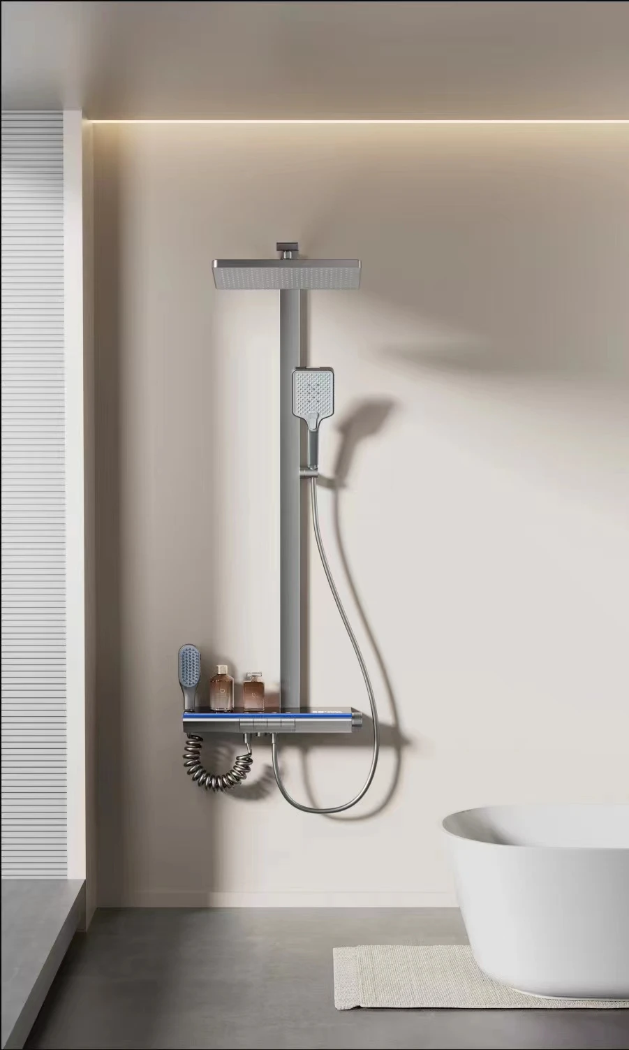 Bathroom Accessories Luxury Set Shower Smart Gun Grey Rainfall Shower ...