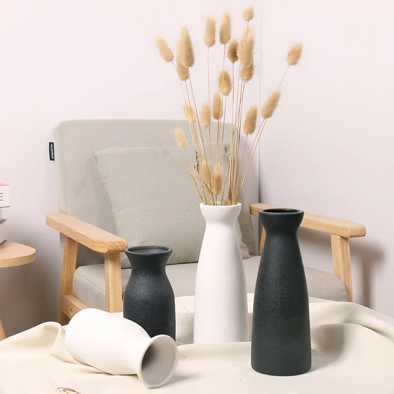 Nordic Simple White And Black Matte Japanese Zen Coarse Pottery Ware ...