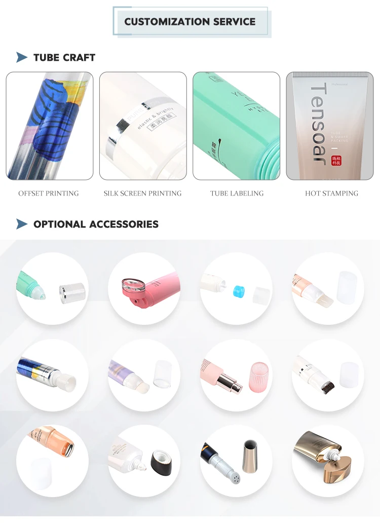 Custom Soft Touch Tube Packaging for Skin Care Creams
