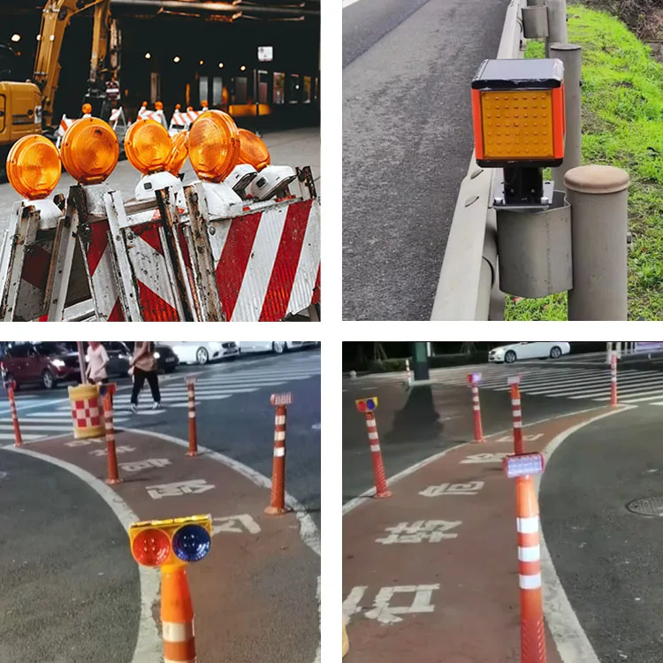 Traffic Construction Flashing Solar LED Warning Light with IP65 ...