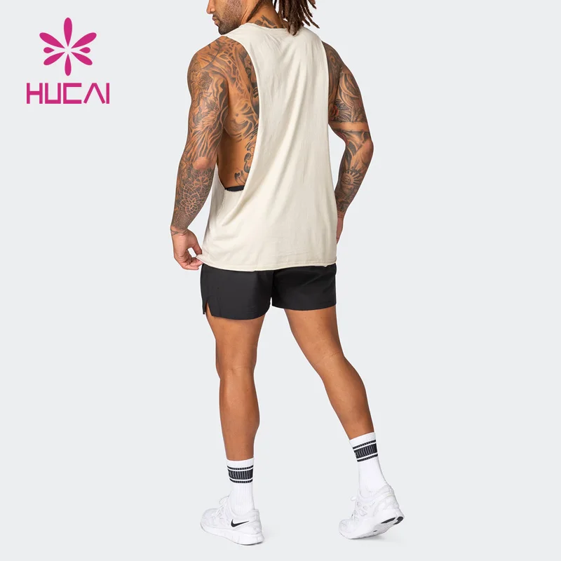 Custom Loose Running Muscle Mens Cotton Spandex Running Fitness ...