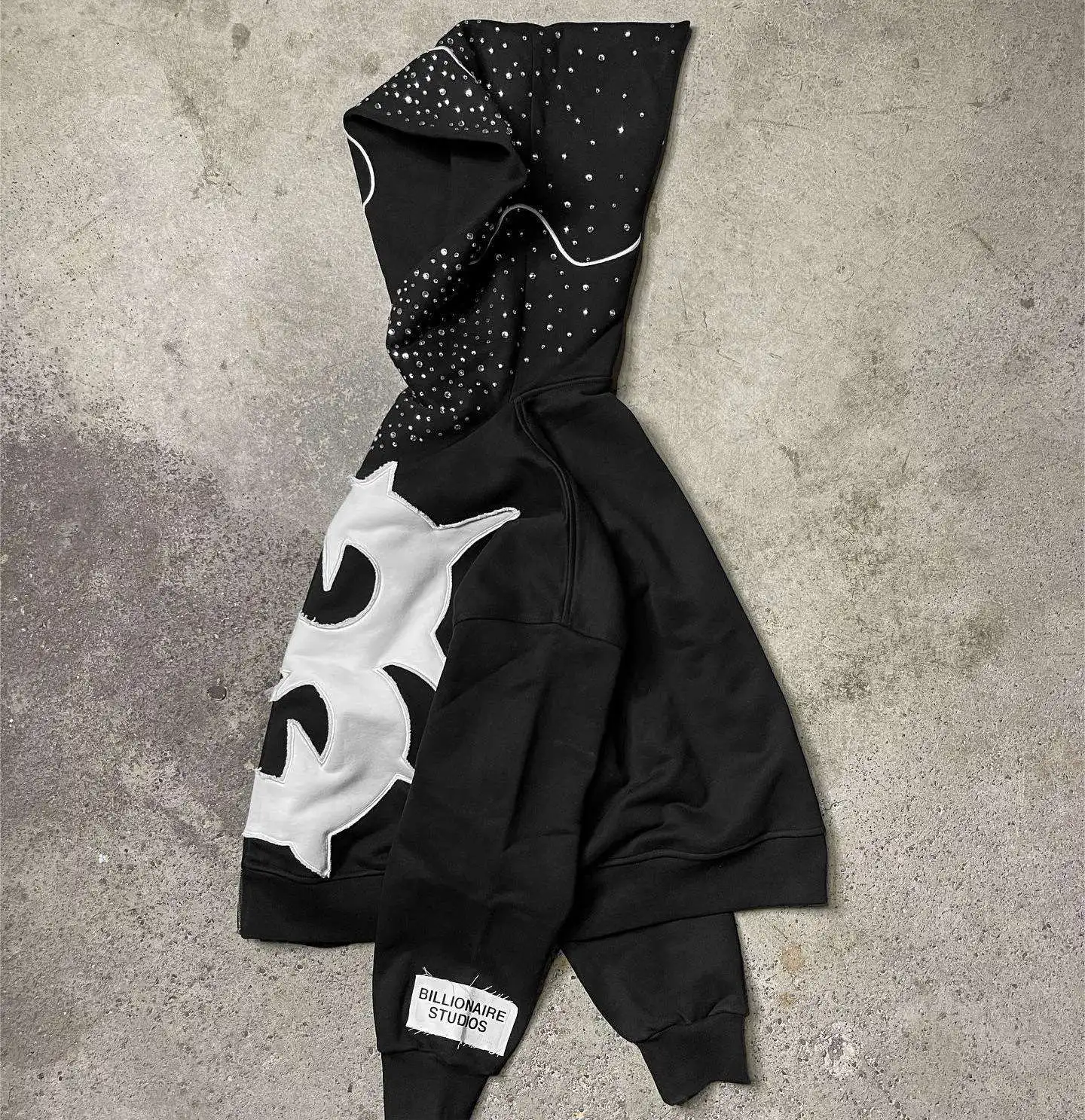 Distressed Applique Embroidery - Vintage Hoodie Cut & Sew