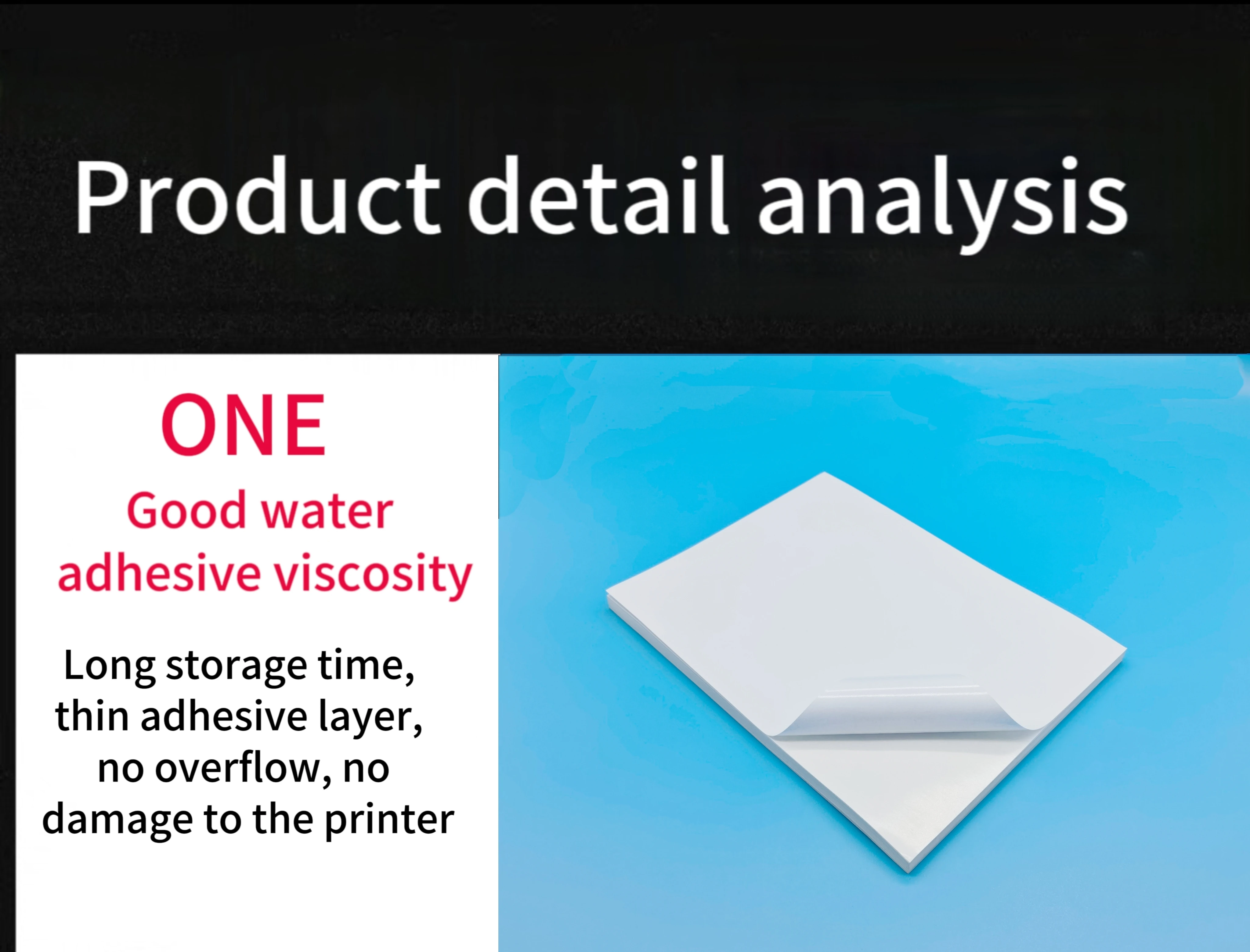 Factory Custom 100 X 1 Sheet A4 White Ultra Gloss Self-Adhesive Sticker ...