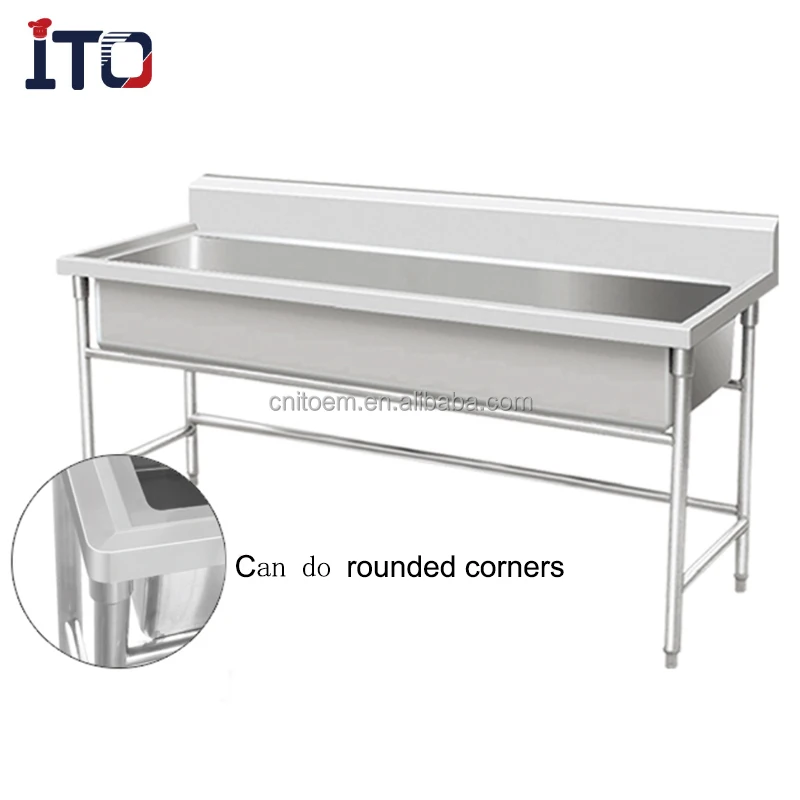 Commercial Stainless Inox Kitchen Sink With Workbench - Buy Kitchen ...