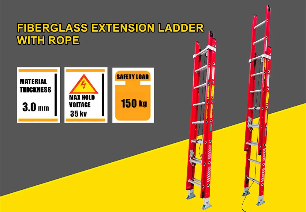 Telescopic Fire Escape Frp Cable Ladder Electrical Insulation Extension ...