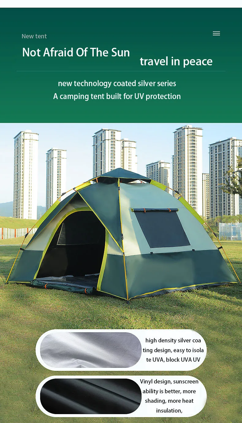 Instant Pop up 2-3/3-4 Person Waterproof Outdoor Camping Tent