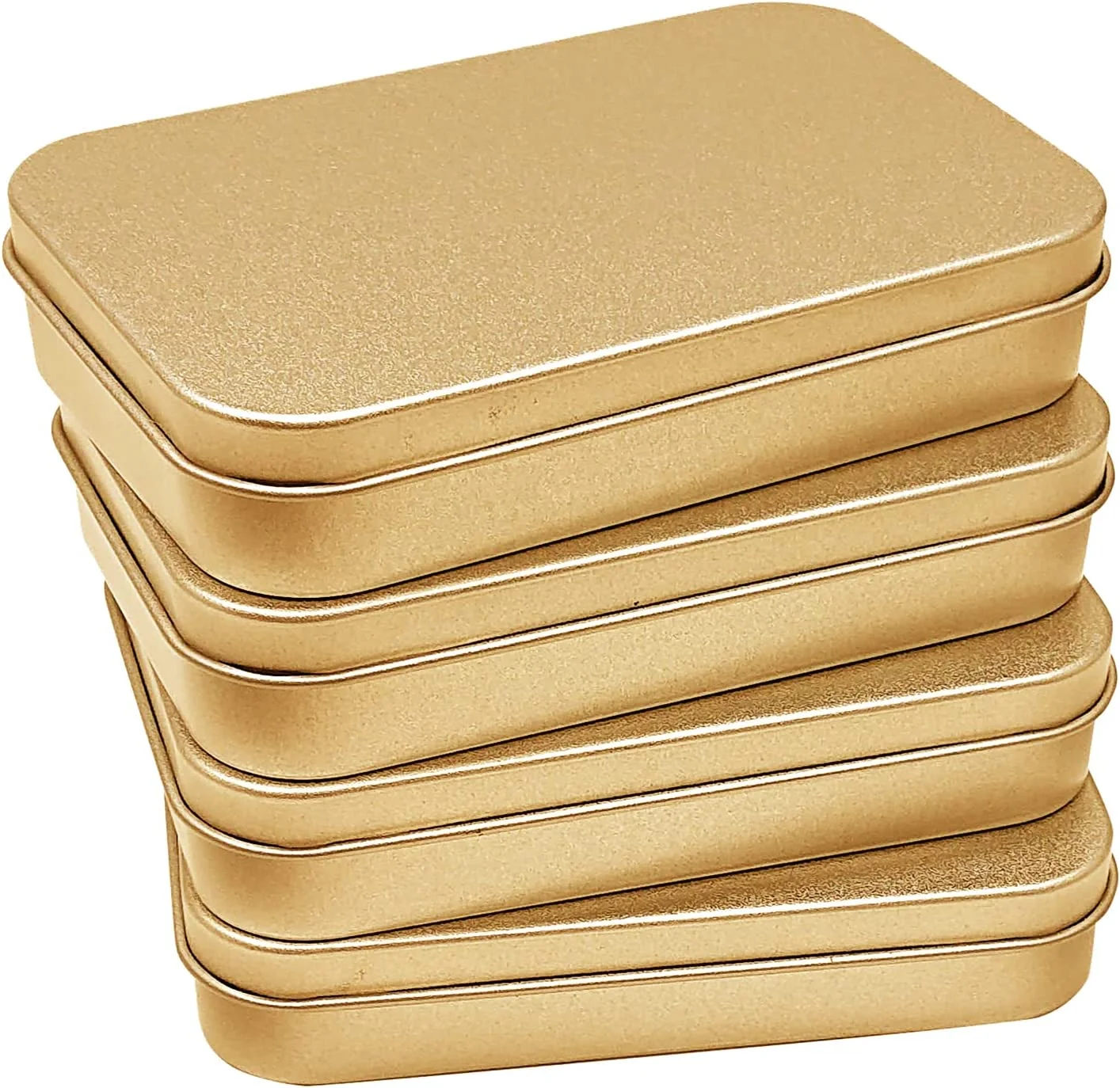 Custom Tin Box Gold Rectangle Tin Box Candy Artifact Gift Food Grade ...