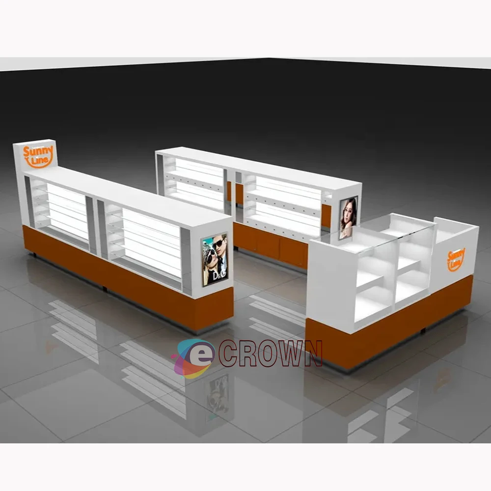Kiosk Design Display Showcase Cabinet Counter Square Floor Cabinet Full ...