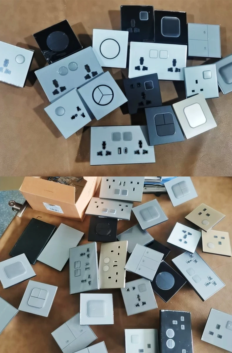 UK & Universal Standard Wall Socket & Electrical Switch