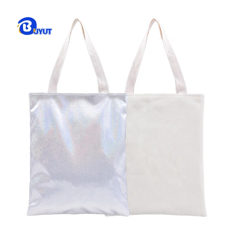 Custom Personalized 100% Polyester Tote Bag Glitter Shimmer Tote ...