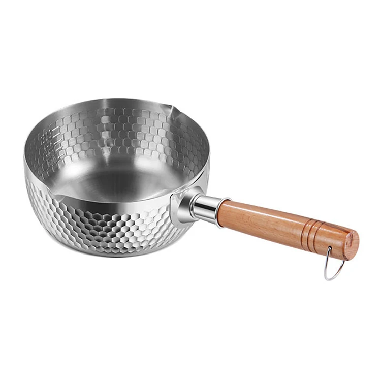 Multifunction 430 Stainless Steel Japanese Style Snow Pan With Wooden ...