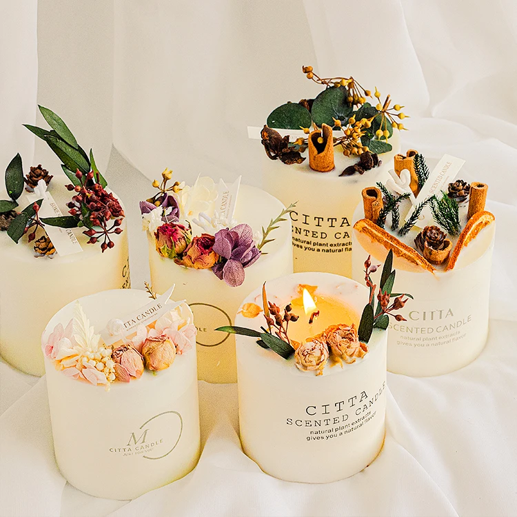 Luxury Vegan Flower Aromatherapy Candles - Custom Scented
