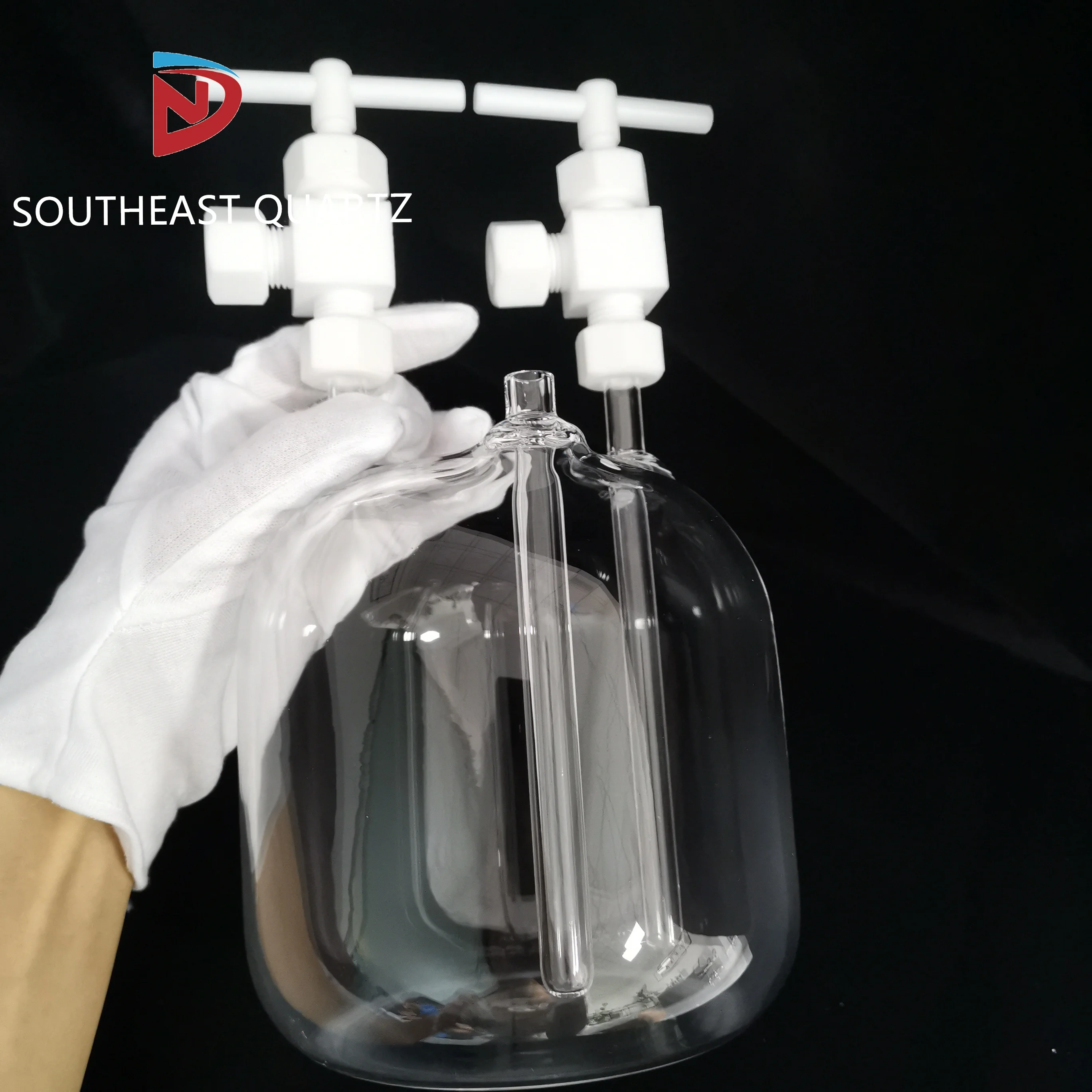 Quartz Liquid Bottle Tube Bubbler for Pocl3 Cetrotherm System