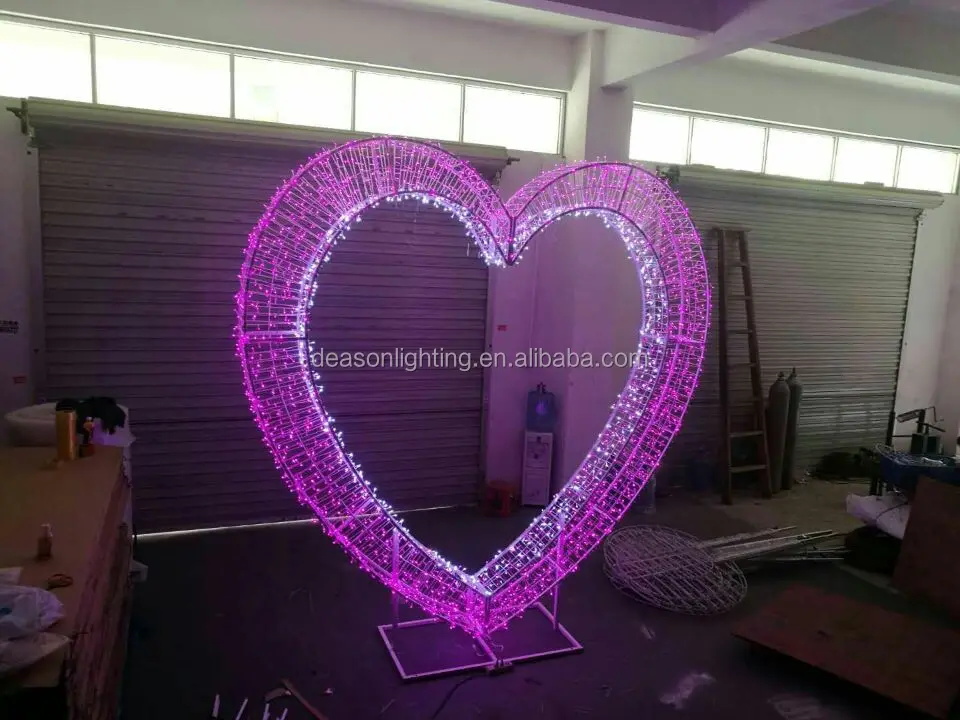 Wedding Decoration 3d Christmas Led Heart Arch Light Outdoor Street ...
