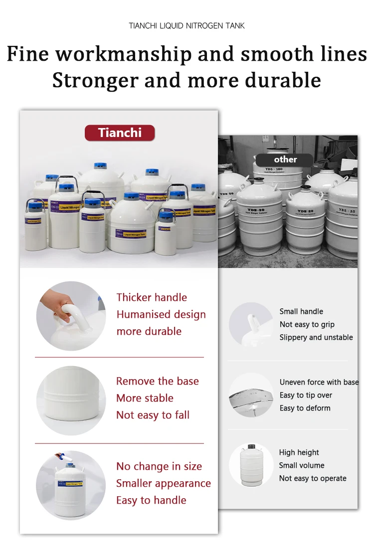 10L Dewar Vessel Liquid Nitrogen Bottle Semen Liquid Nitrogen Container ...