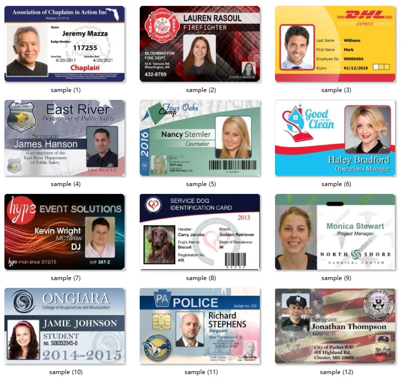 Customize Pvc Hanging ID Card Employee ID Badge Card RFID/NFC Plastic ...