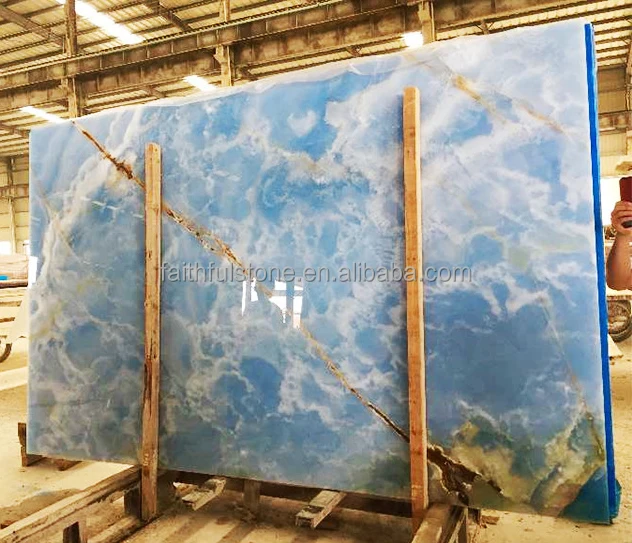 Wholesale Indoor Natural Luxury Blue Onyx Marble Stone Slabs Tiles ...