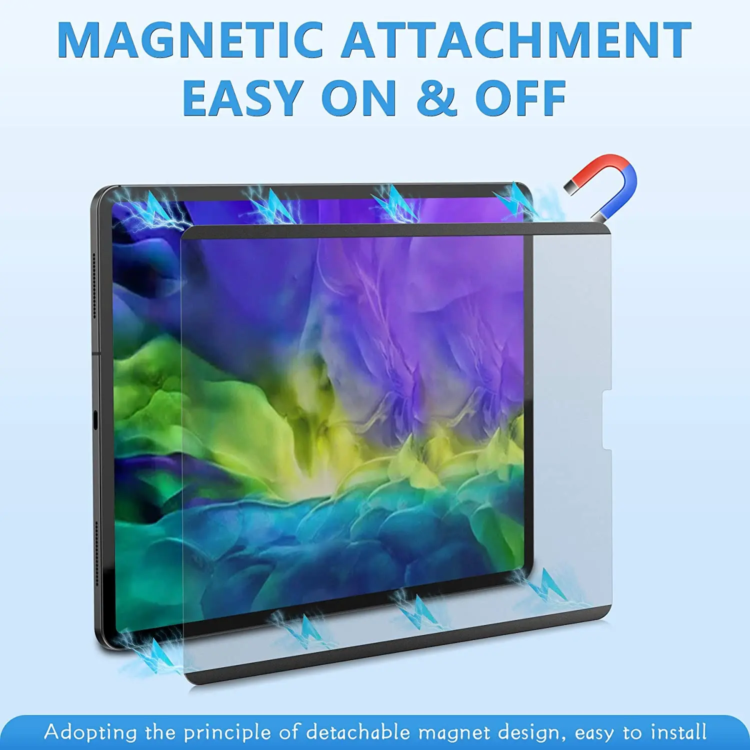 Removable Screen Film Magnetic Like Paper Detachable Bubble Free Anti ...