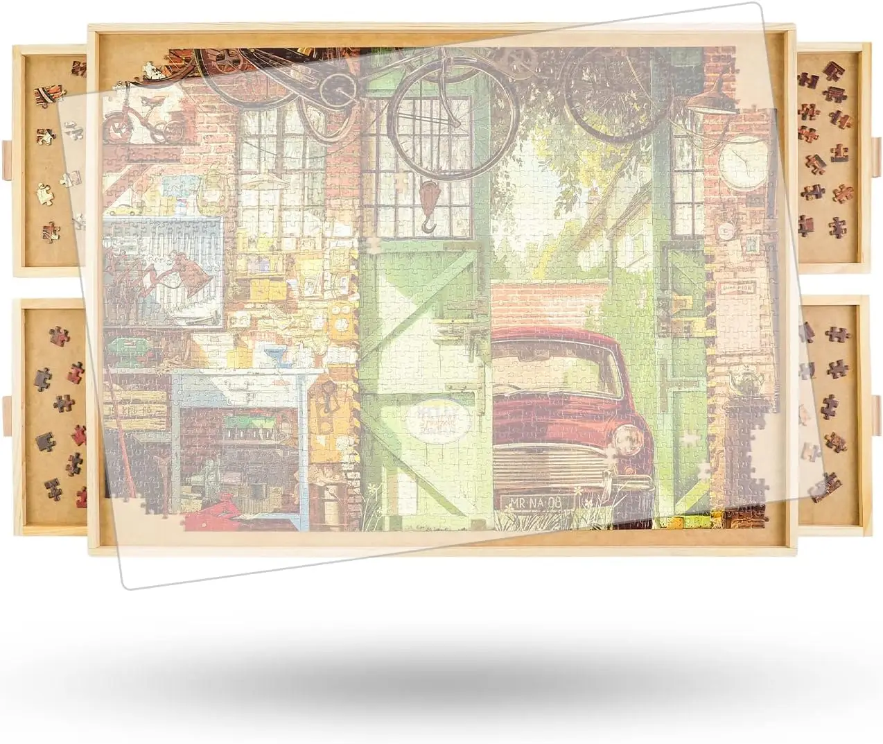 Portable Jigsaw Puzzle Board - 1500 Piece Wooden Puzzle