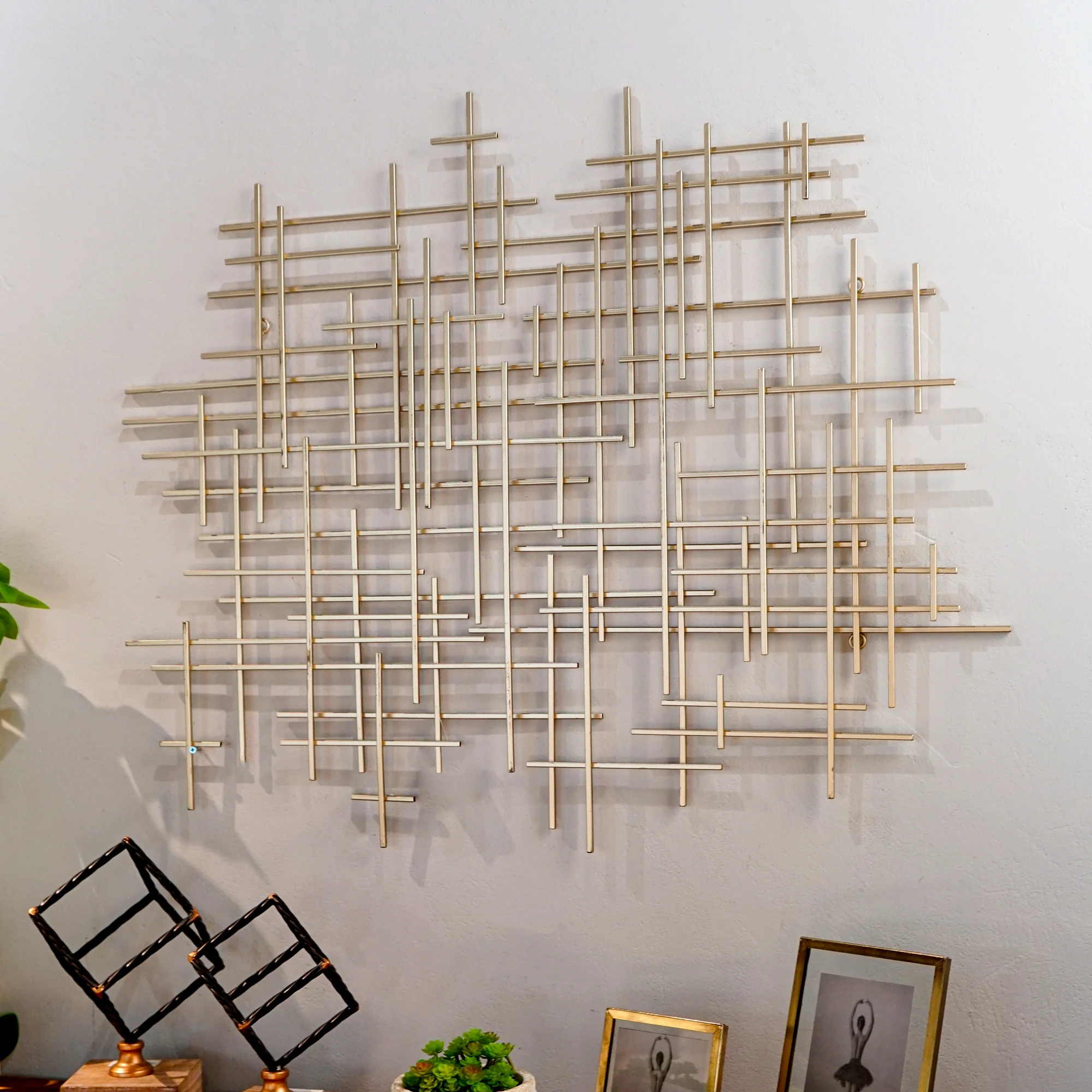 Modern Metal 3D Abstract Art Geometry Modern Cross Luxury High Quality ...