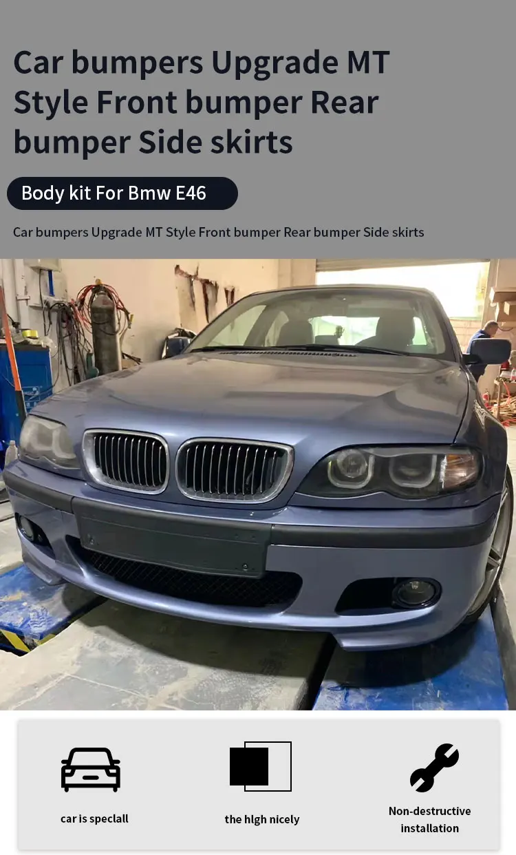 Used MT Style Body Kit for Bmw E46 Includes Front Bumper Rear Bumper ...