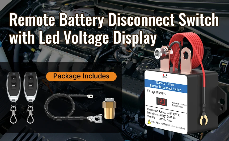 12V 240A Magnetic Latching Battery Relay with Anti-theft