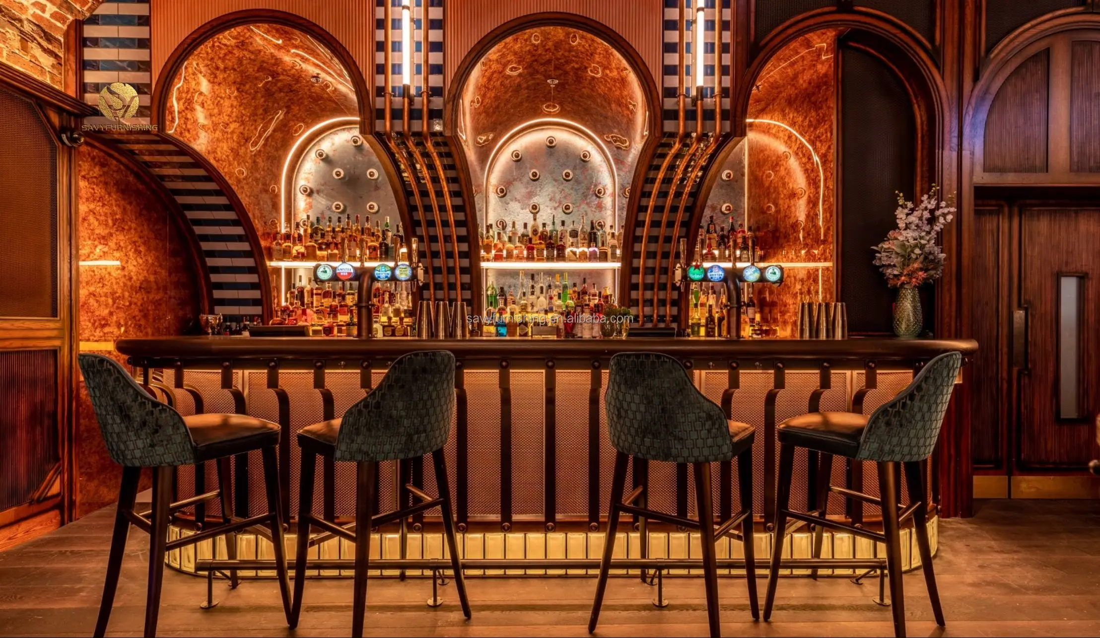 Commercial Pub Bar Interior Design - Customizable Furnishings