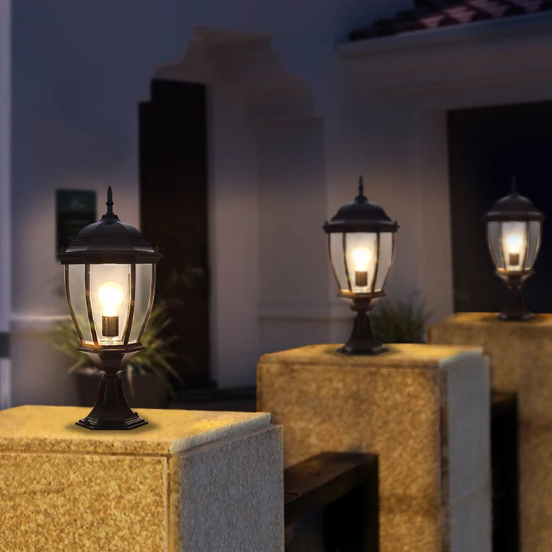 High Quality Solar Energy Gate Light Pillar Waterproof Outdoor Solar ...