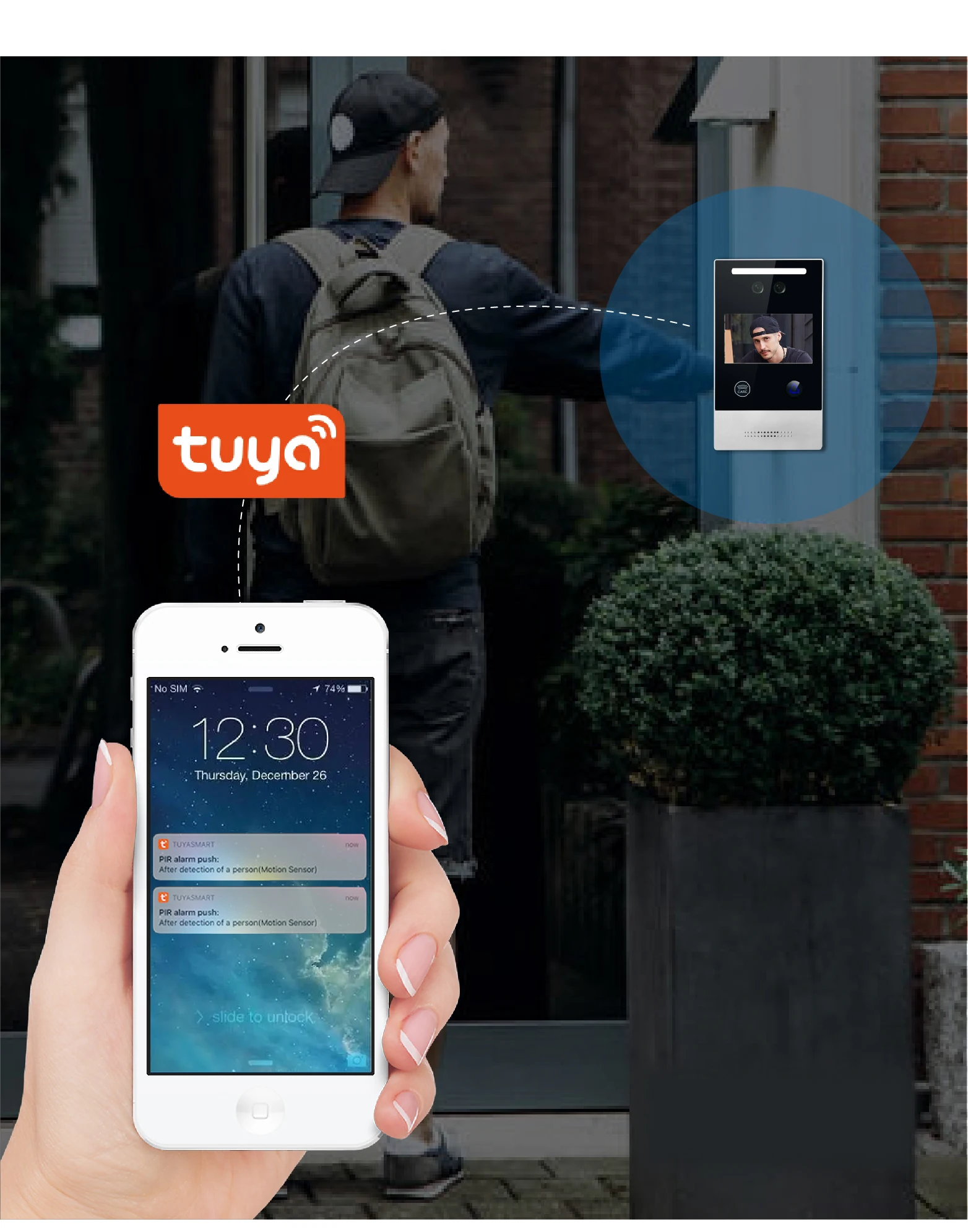 Multi-apartment And Villa Tuya Doorphone Intercom With 1-6 Apartments ...