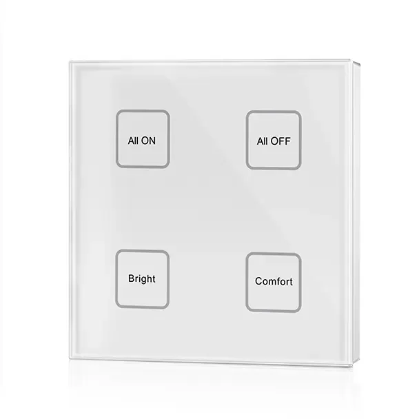Skydance TS4(WZS) 100-240VAC 4 Scene Tuya Zigbee 3.0 Wall Mounted Touch Panel WiFi Bluetooth LED ...