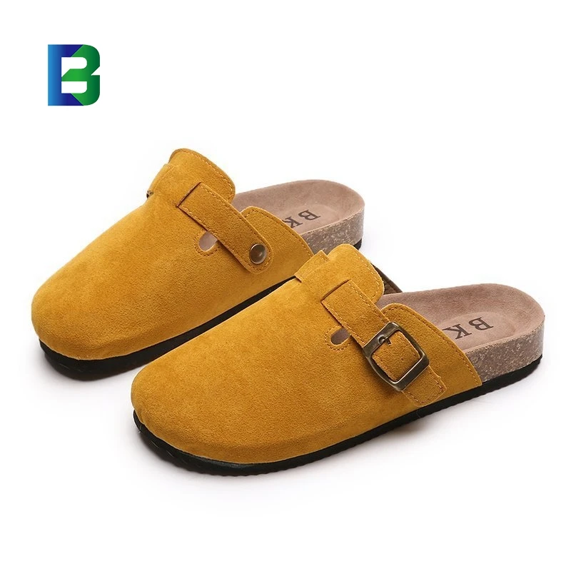 Unisex Boston Soft Clog Suede Leather Clogs Cork Clogs Shoes For Women ...