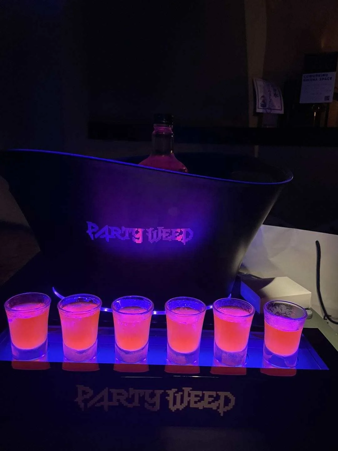 Rechargeable Led Acrylic Shot Glass Tray 6 Glasses Display Stand - Buy ...