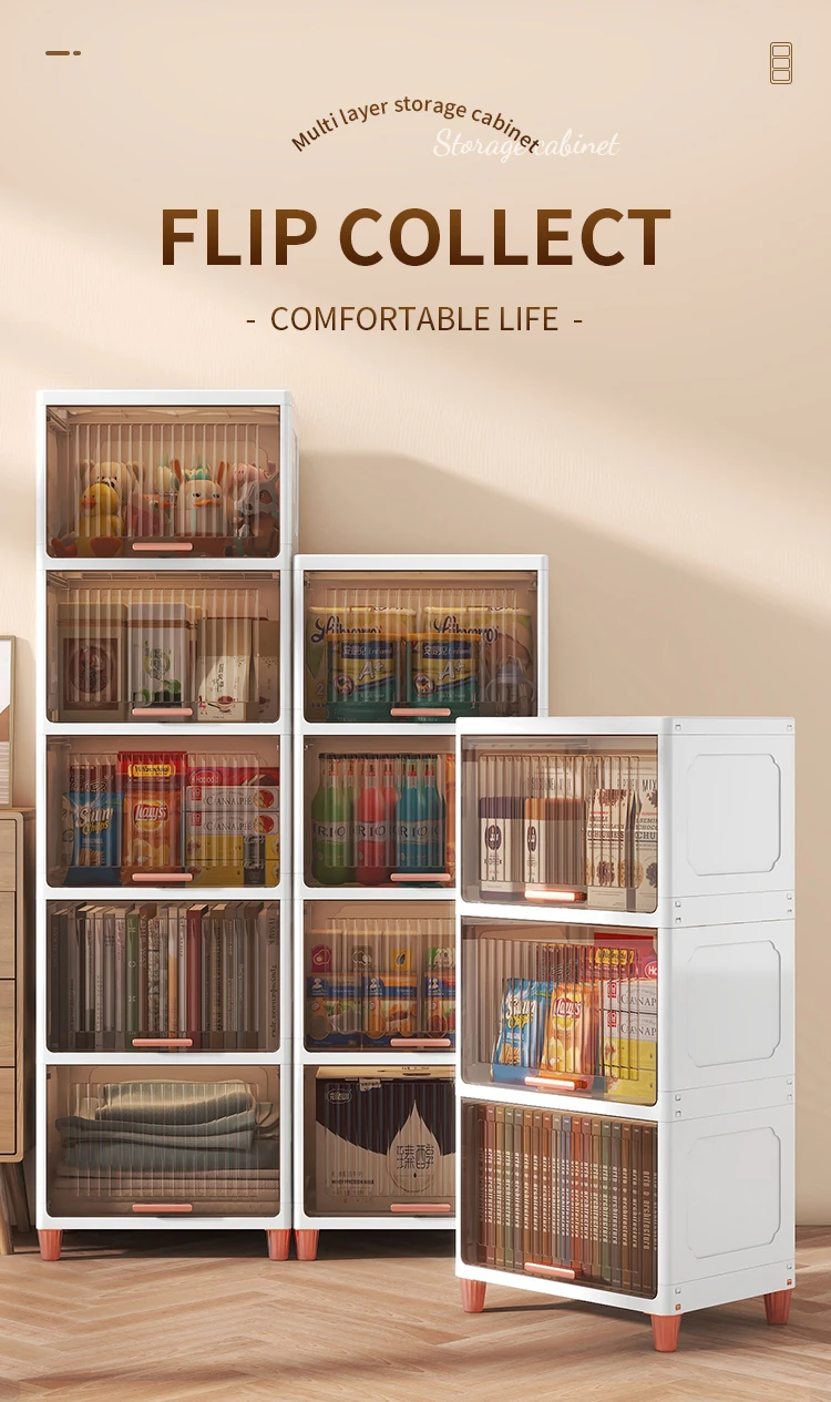 Haogle Wholesale Transparent Storage Cabinet Foldable Plastic Storage ...