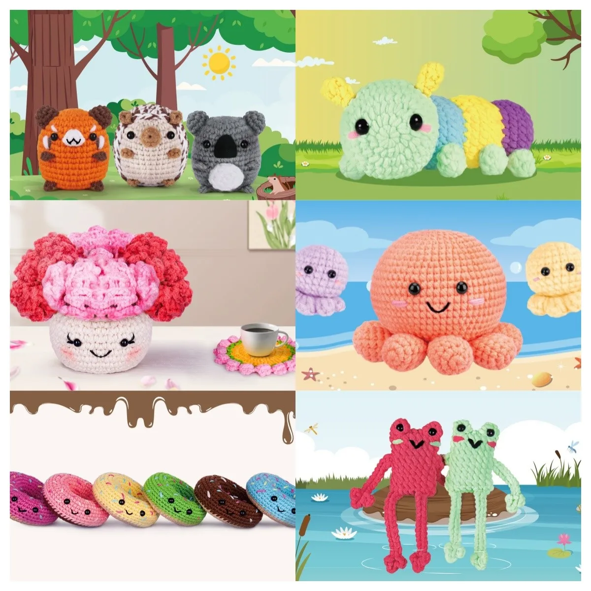 Beginners Crochet Kit with Easy Peasy Yarn As Seen on Shark Tank ...