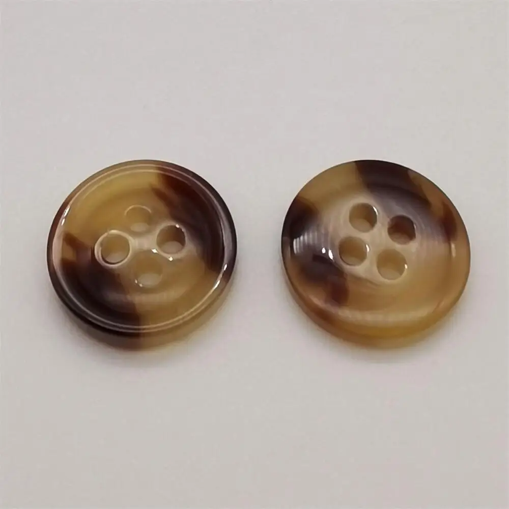 24L 15mm Plastic Mock Horn Button - Lead Free & Durable