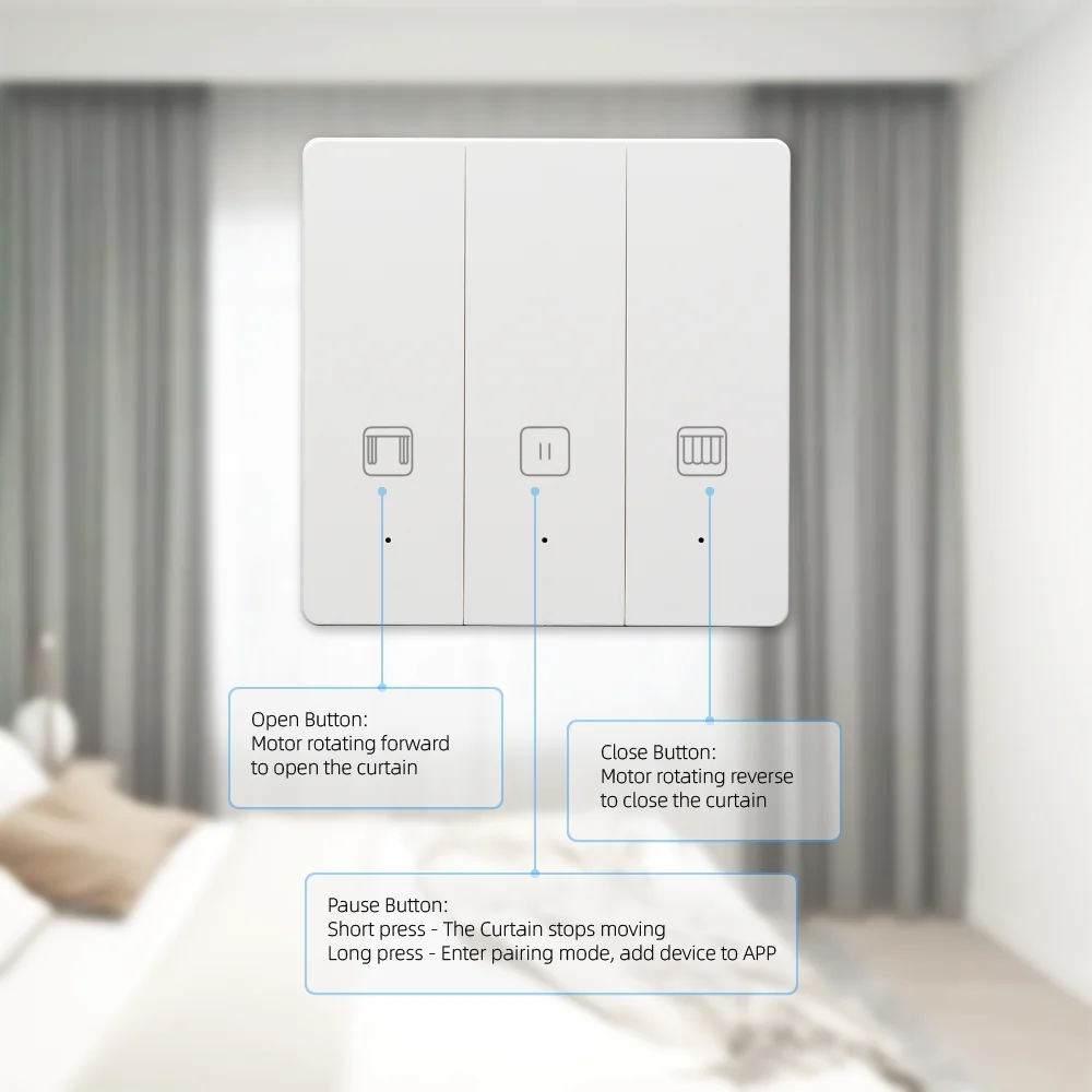 Smart Wifi Curtain Switch - Home Automation Control System