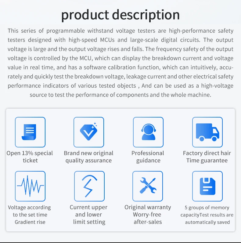 Rek Rk7122 Programmable Withstanding Voltage Tester Automatic ...