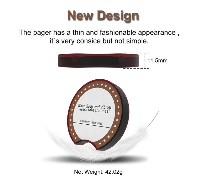 Cafe Food Court Queue Calling Buzzer 10 Waterproof Vibrating Pagers ...