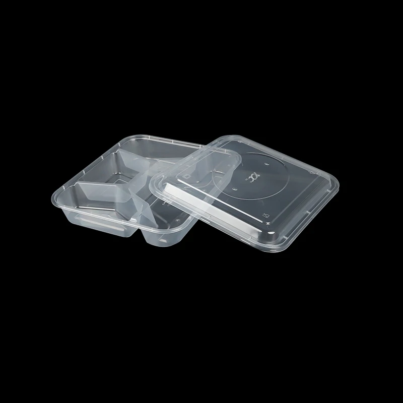 4 Compartment Food Container Disposable Compartment Blister Takeaway ...