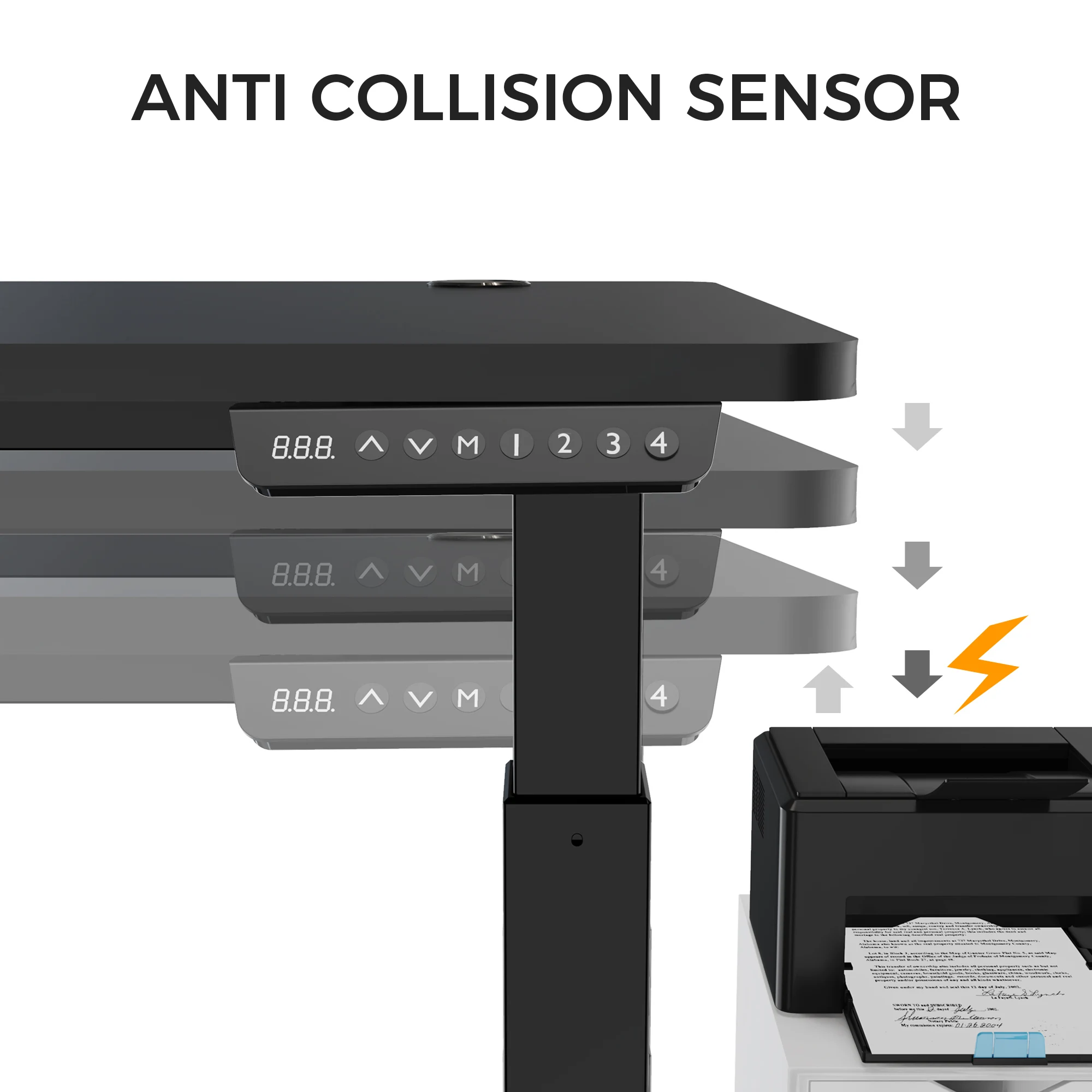 Home Office Modern Furniture Computer Fancy Dual Motor Electric Pc Desk ...