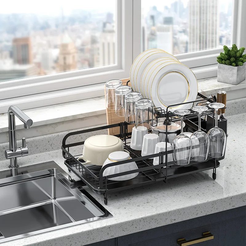 Wireking 2 Tier Dish Drying Rack Multifunctional Dish Rack Rustproof ...