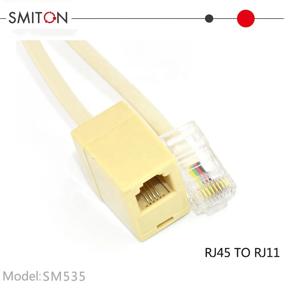 Alibaba.com: RJ45 to RJ11 8P4C/6P4C Ethernet Telephone Converter ...